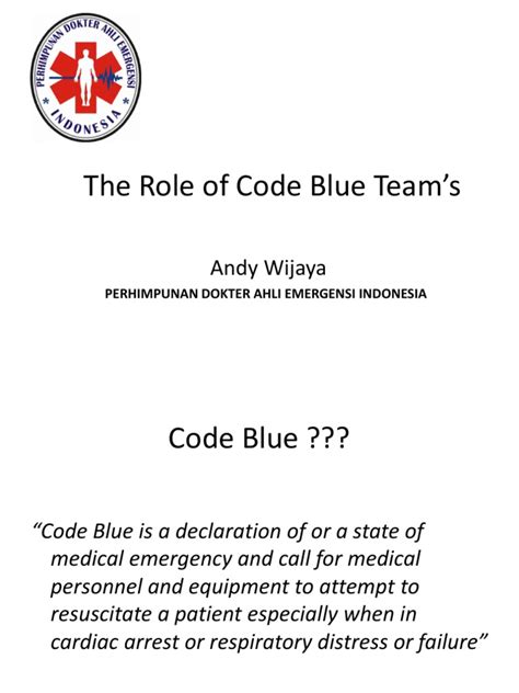 Role Out Of Code Blue Teams Cardiopulmonary Resuscitation Medicine