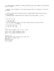 Triangle Judgement Sql A Pupil Tim Gets Homework To Identify Whether Three Line Segments