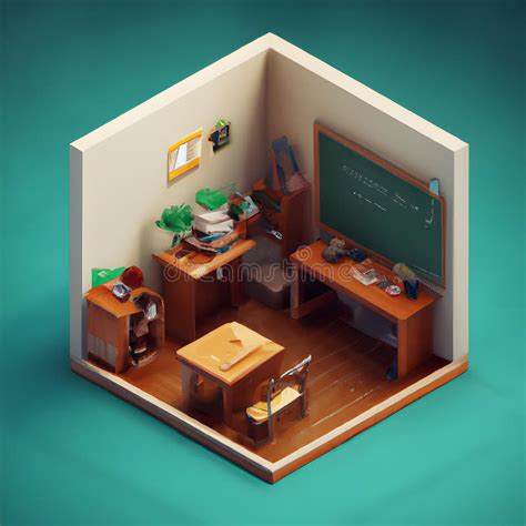 3d Illustration Of A Small Classroom For One Student Stock Illustration Illustration Of 3d Illustration Of A Small Classroom For One Student Stock Illustration Illustration Of