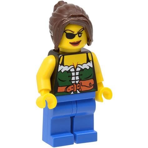 LEGO Female Pirate With Green Corset And Eyepatch Minifigure Inventory Brick Owl LEGO
