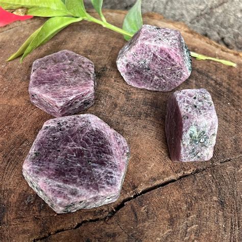 Ruby Raw Crystal Sacred Geometry Hexagon Ruby Raw Ruby Etsy