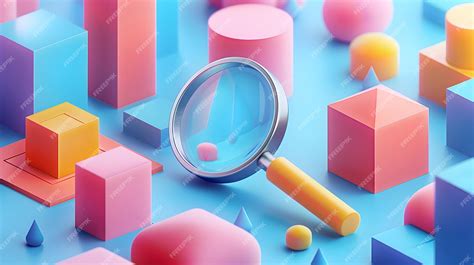 Premium Photo Insightful 3d Icon Educational Institution Magnifying Glass Illustration In