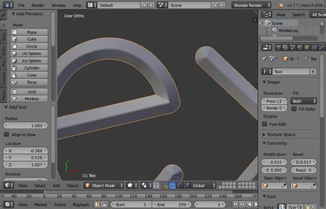 Text Object Modeling Blender Artists Community