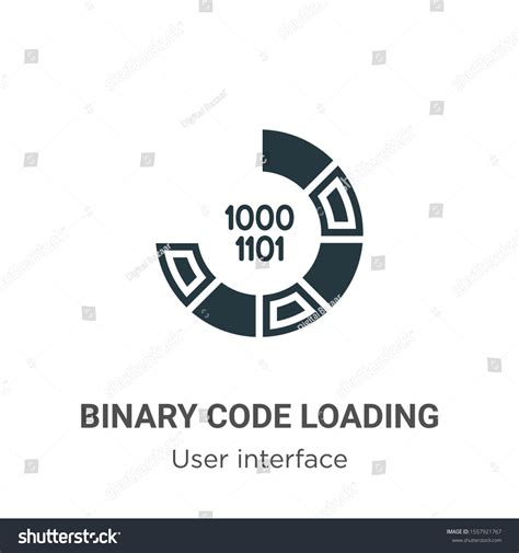 Binary Code Loading Vector Icon On Stock Vector Royalty Free 1557921767 Shutterstock