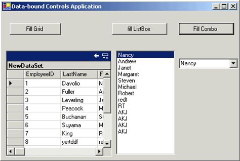Working With Data Bound Controls