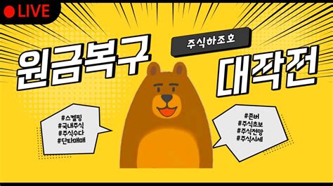 단타매매 스켈핑 스윙 장투 즐거운 주식 방송 주식하조호 Youtube