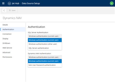 Create A Dynamics Nav Sql Data Source In Jet Hub Jet