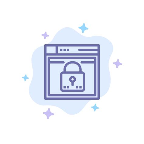 Login Secure Web Layout Password Lock Blue Icon On Abstract Cloud Background 15359894 Vector Art