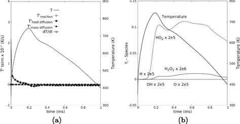 Temporal Evolution Of A The Relevant Contributions In The Temperature