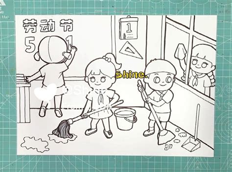 打扫卫生的简笔画学生简单（汇总10张） 简笔画图片大全