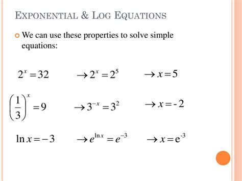 PPT Exponential And Logarithmic Equations PowerPoint Presentation Free Download ID 2704811