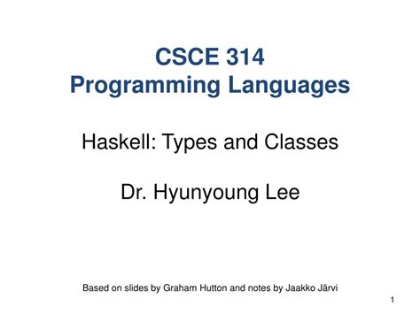 ppt csce 314 programming languages powerpoint presentation free download id 4051440