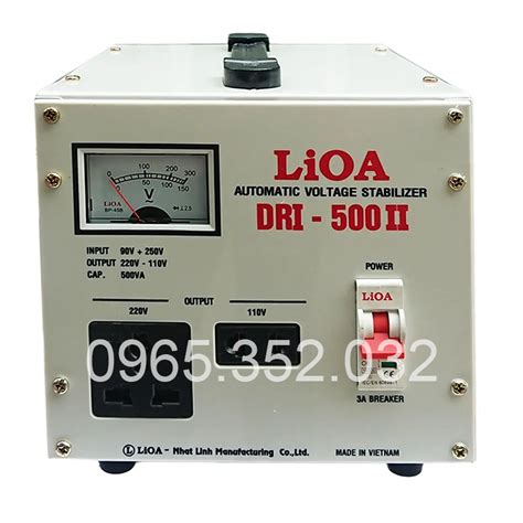 Ổn Áp Lioa Dri 500 Va Dải điện áp 90v ~ 250v Nhỏ Gọn Siêu Tiết Kiệm
