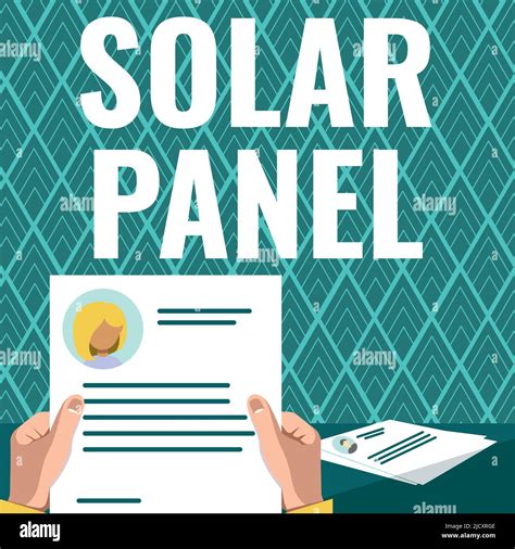 Text Caption Presenting Solar Panel Word Written On Designed To Absorb Suns Rays Source Of