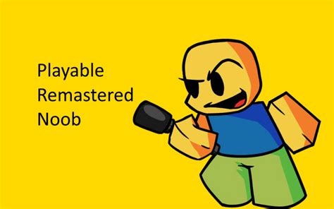 Playable Remastered Noob Mod for Friday Night Funkin' | FNF Mods