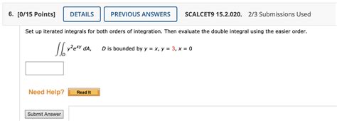 solved set up iterated integrals for both orders of