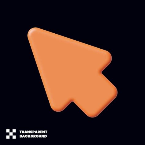 premium psd cursor arrow pointer icon 3d