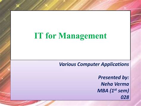 Applications Of Computer Itm Pptx Technology And Computing