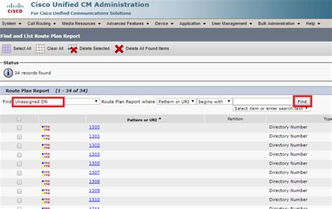 Cucm Deleting Unassigned Dns Fatih Erikci Personal Webpage