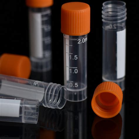 塑料1 8ml平底螺口冻存管 2ml冷冻管锥底离心管可立样品管带垫圈 云程实验器材商城