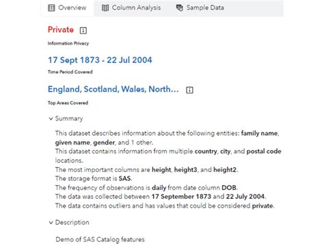 Features Of Sas Viya Information Catalog Katalyze Data