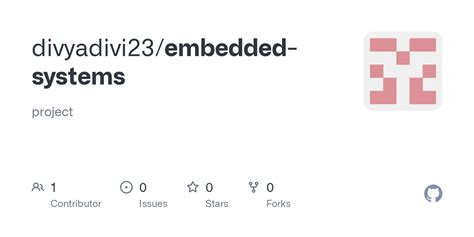 GitHub Divyadivi Embedded Systems Project