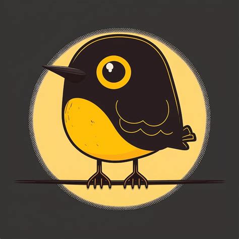 Premium Ai Image A Cartoon Bird On A Wire