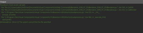 Blender Add On Error General Questions Visual Components The Simulation Community