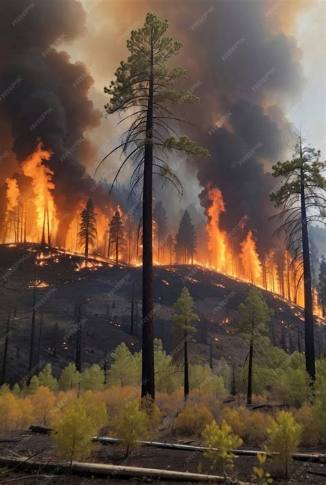 Premium Ai Image Ecological Impact Of A Wildfire In A Forest