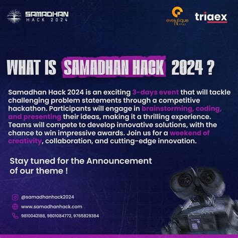 Eventique Nepal On Linkedin Samadhanhack2024 Hackathon Triaex