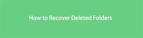 4 Solutions How To Recover A Deleted Folder In Windows 10 8 1 8 7