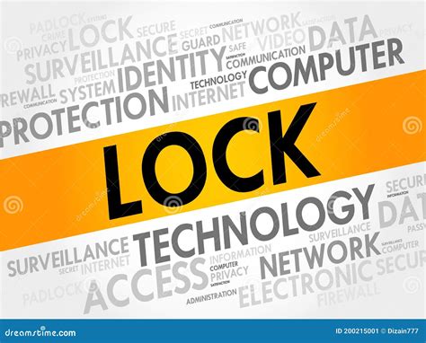 LOCK Word Cloud Stock Illustration Illustration Of Mail
