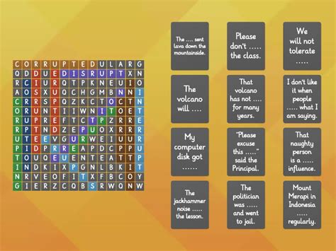 Rupt Word Search Wordsearch