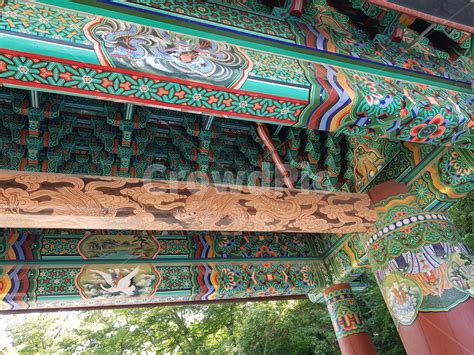 절 입구 전통문양 기둥 불교 사진 이미지 일러스트 캘리그라피 Redsun2260작가