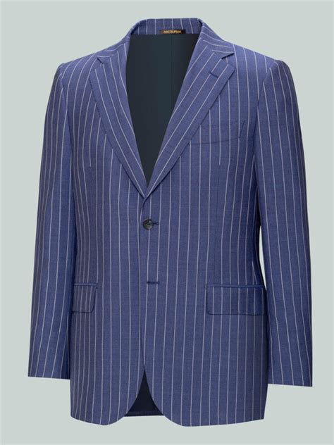 کت و شلوار راه راه سرمه ای روشن