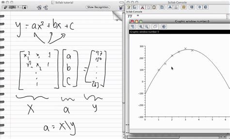 Scilab Least Square Curve Fitting Thai Youtube