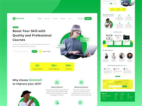 design modern clean landing page ui ux using figma by elok ui fiverr