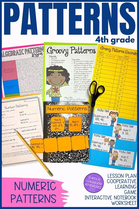 4th grade numerical patterns anchor chart math game practice review