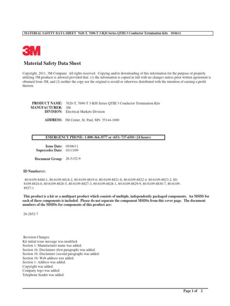 Cable Terminal Kit 5 Pdf Personal Protective Equipment Occupational Hygiene