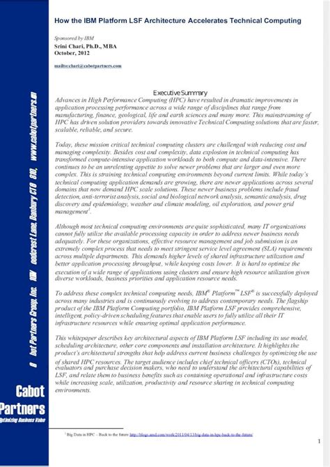 PDF How The IBM Platform LSF Architecture Accelerates Technical Computing DOKUMEN TIPS