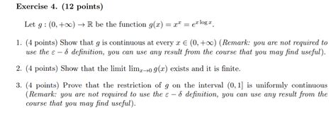 Solved Exercise Points Let G R Be The Chegg Com