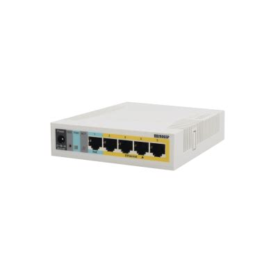Switch Mikrotik, 5 Puertos PoE, Pasivo, Gigabit Ethernet y 1 SFP