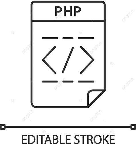 Php File Linear Icon Drawing Page Document Vector Drawing Page Document PNG And Vector With
