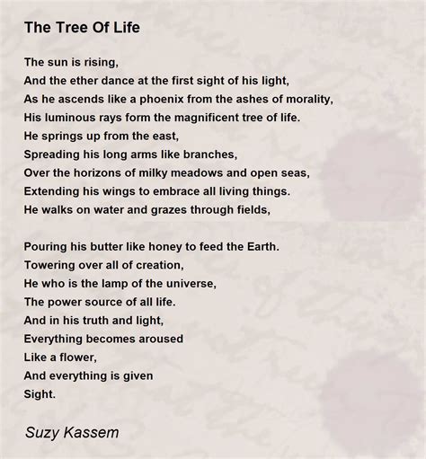 The Tree Of Life Poem Summary Pdf Infoupdate Org