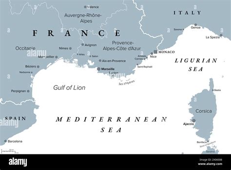Map Southern France Coast