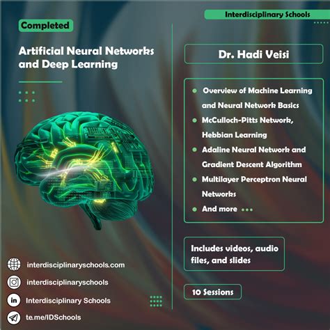 Artificial Neural Networks And Deep Learning Interdisciplinary Schools