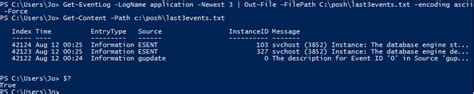 Some Powershell Commands Or Cmdlets Part Using Outfile To Save A File In ASCII And Other Non
