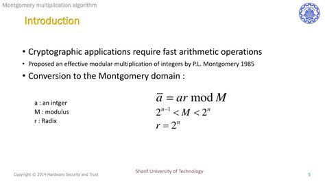Ppt Montgomery Multiplication Algorithm Powerpoint Presentation Free