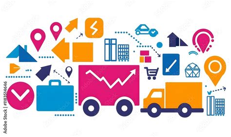 Global Supply Chain Strategy Overview An Infographic Illustrating Interconnected Processes