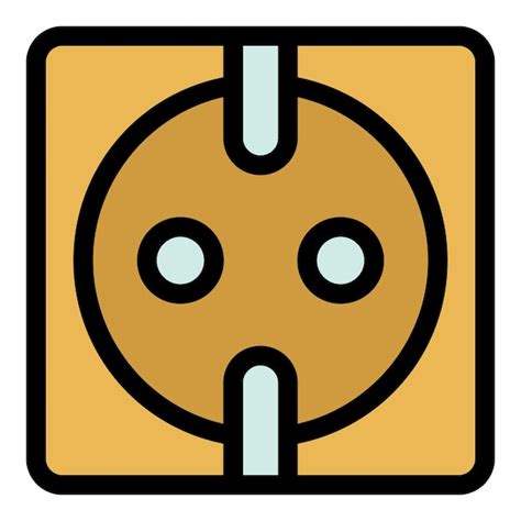 Premium Vector Electric Socket Icon Outline Electric Socket Vector Icon Color Flat Isolated